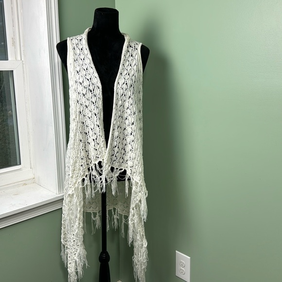 Ethyl | Sweaters | Ethel Cream Waterfall Cardigan Xl | Poshmark